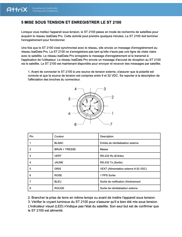 Installation : Guide d’installation du Orbcom ST2100